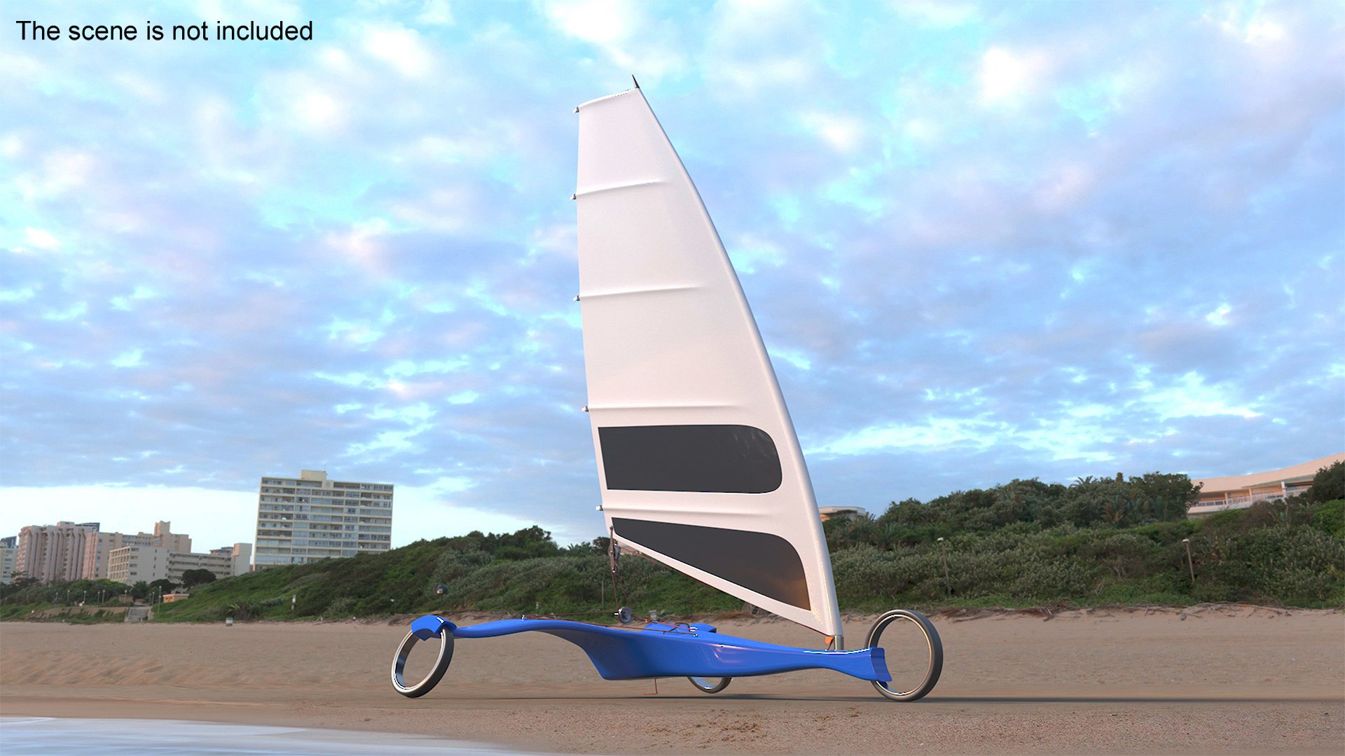 3D Modern Land Sand Yacht Blue Rigged - TurboSquid 2218565