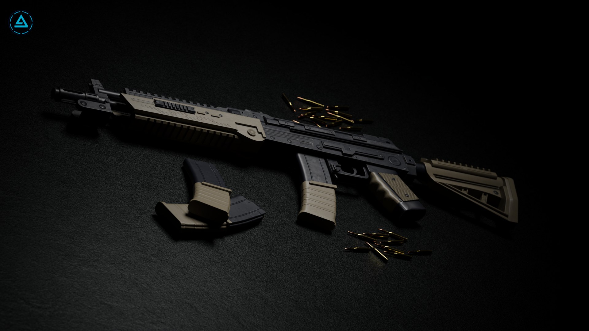 3D AKH 21 Rifle Low-poly Model - TurboSquid 1927034