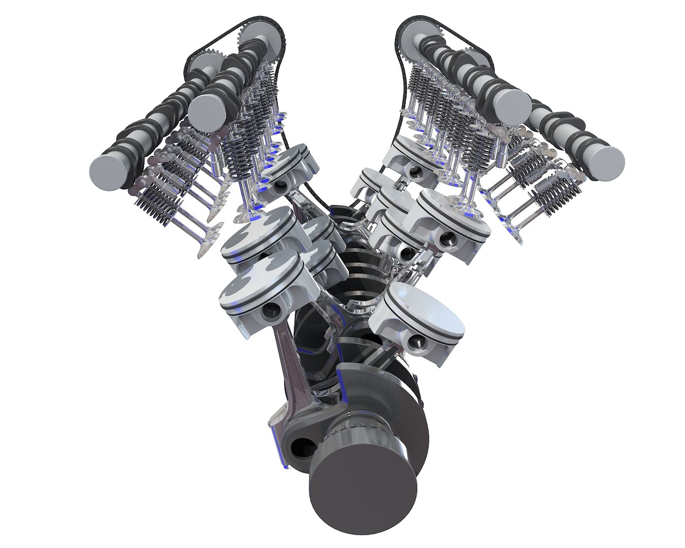Rigged v12 engine cylinders 3D model - TurboSquid 1384006