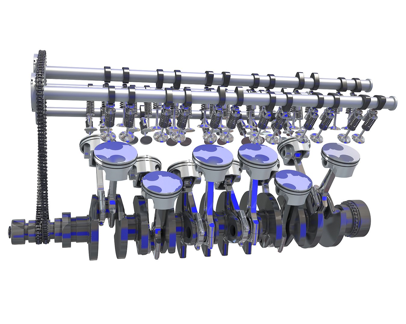 Rigged v12 engine cylinders 3D model - TurboSquid 1384006
