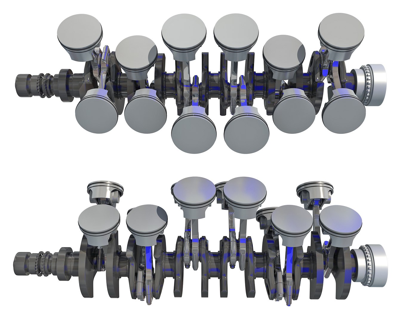 Rigged v12 engine cylinders 3D model - TurboSquid 1384006