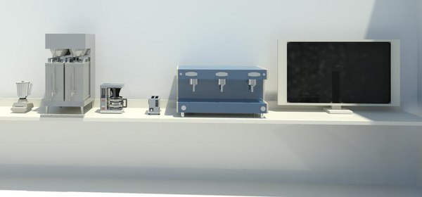 revit kitchen appliances family 3d model