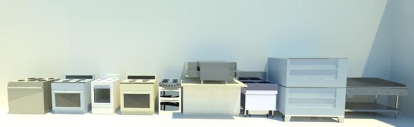 revit kitchen appliances family 3d model