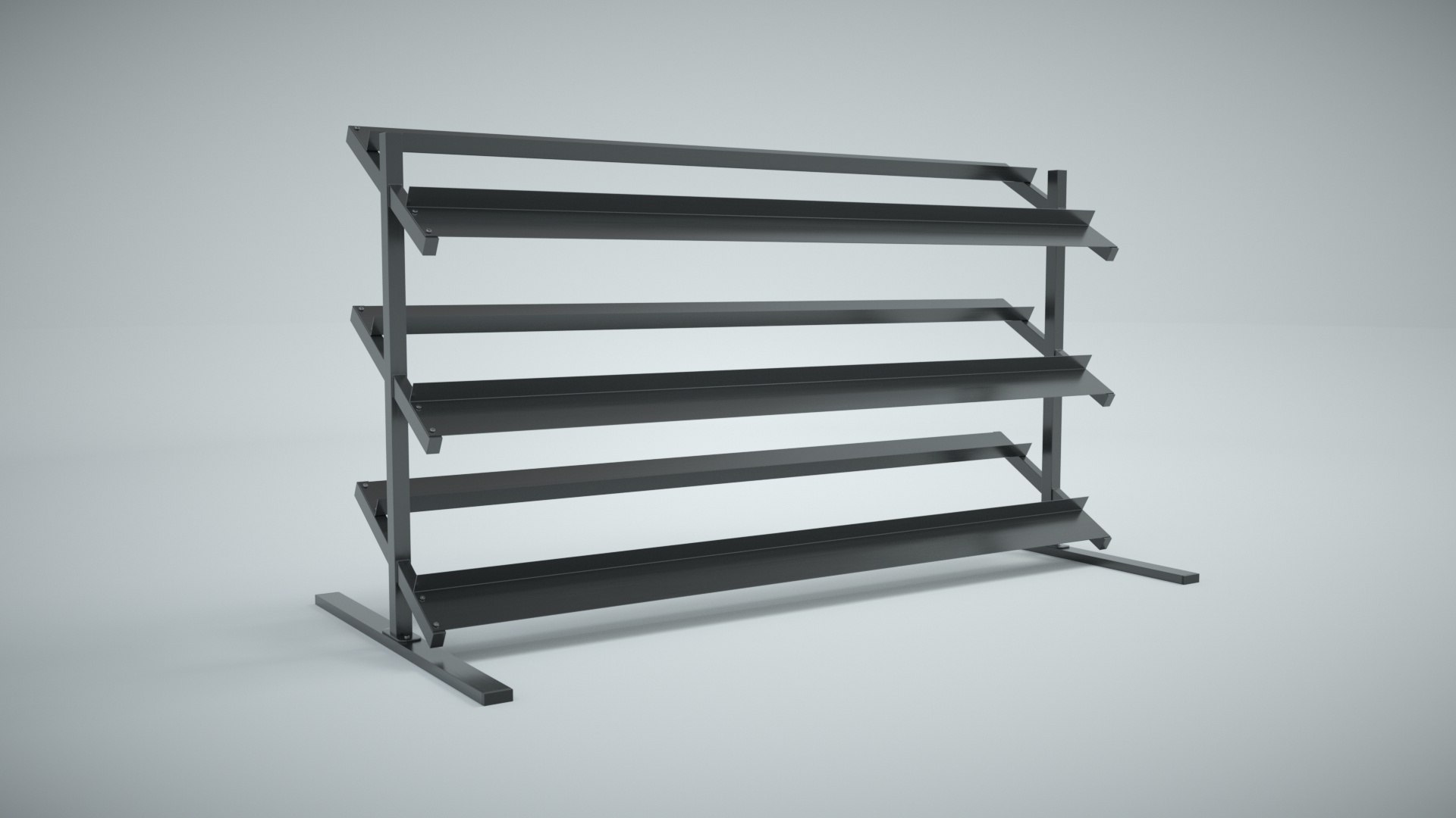 Set hex dumbbells rack 3D - TurboSquid 1320362