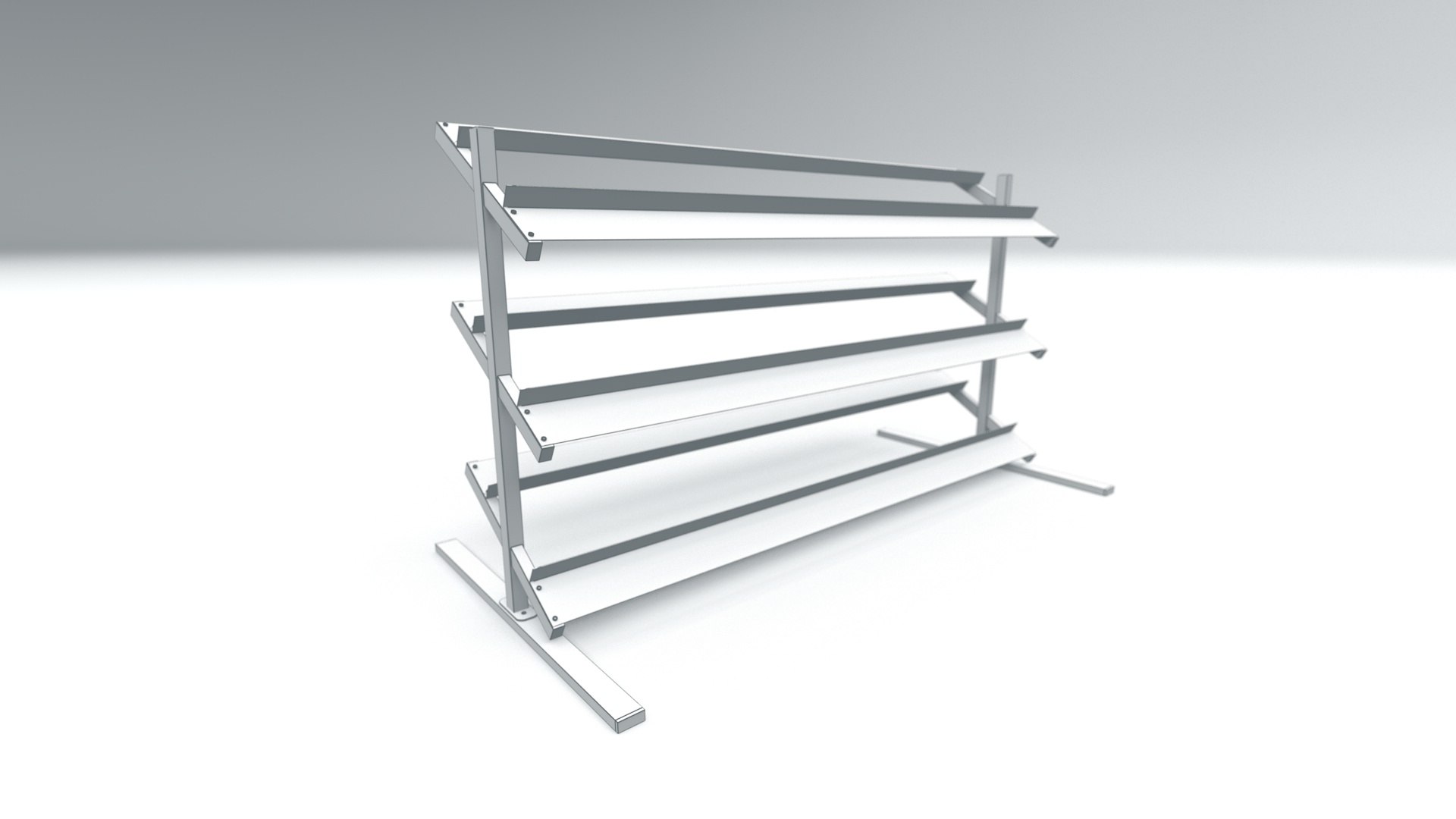 Set hex dumbbells rack 3D - TurboSquid 1320362