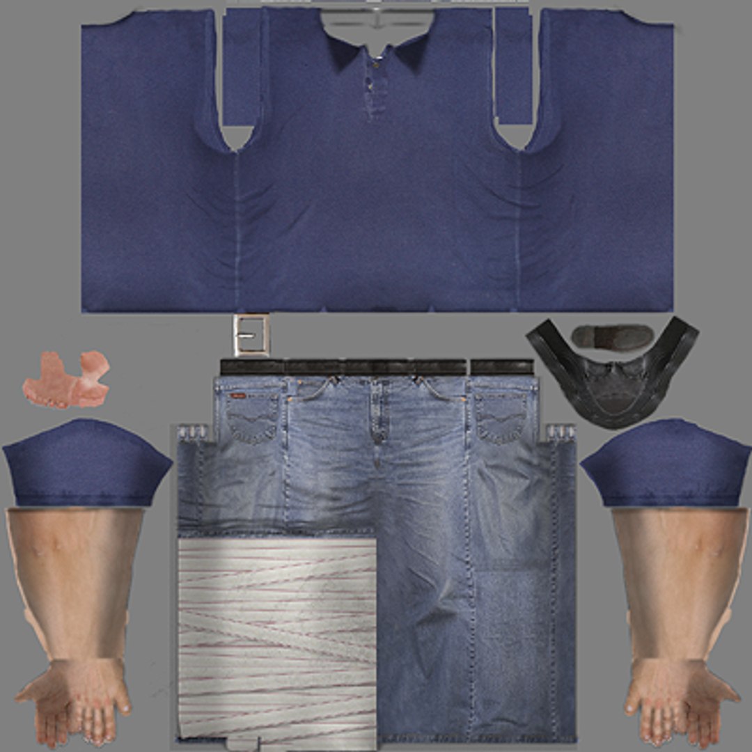 3d model injured man