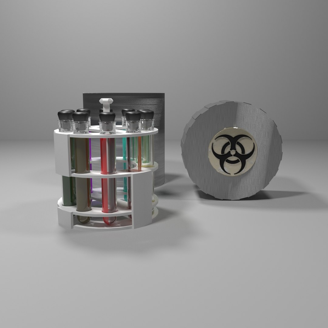 Sci-fi Test Tubes Set 3d Max