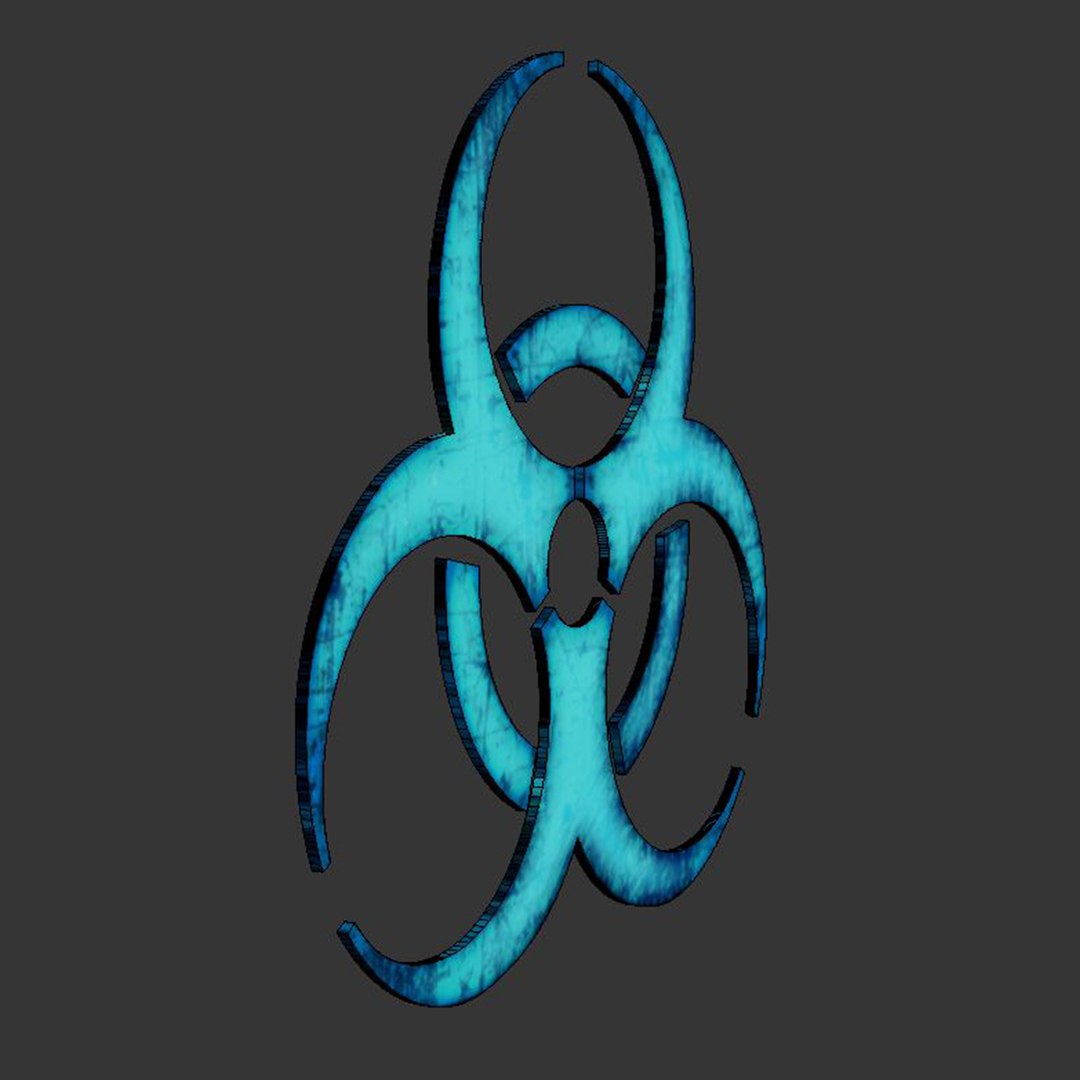 Biohazard Symbol Wallpaper Blue