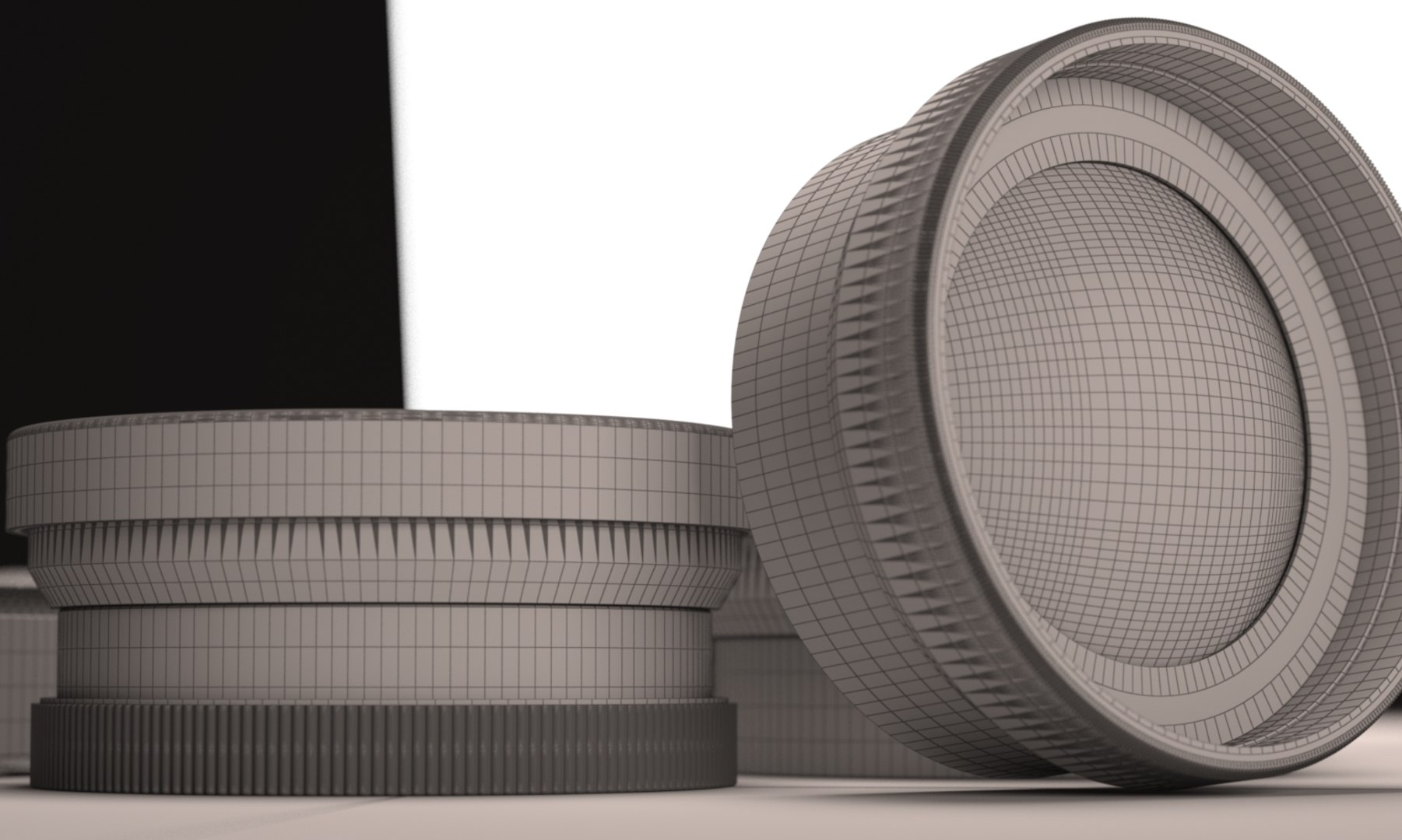 3d Model Of Macro Lens 58 Mm