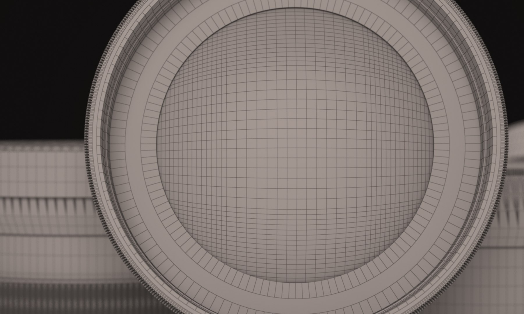3d Model Of Macro Lens 58 Mm