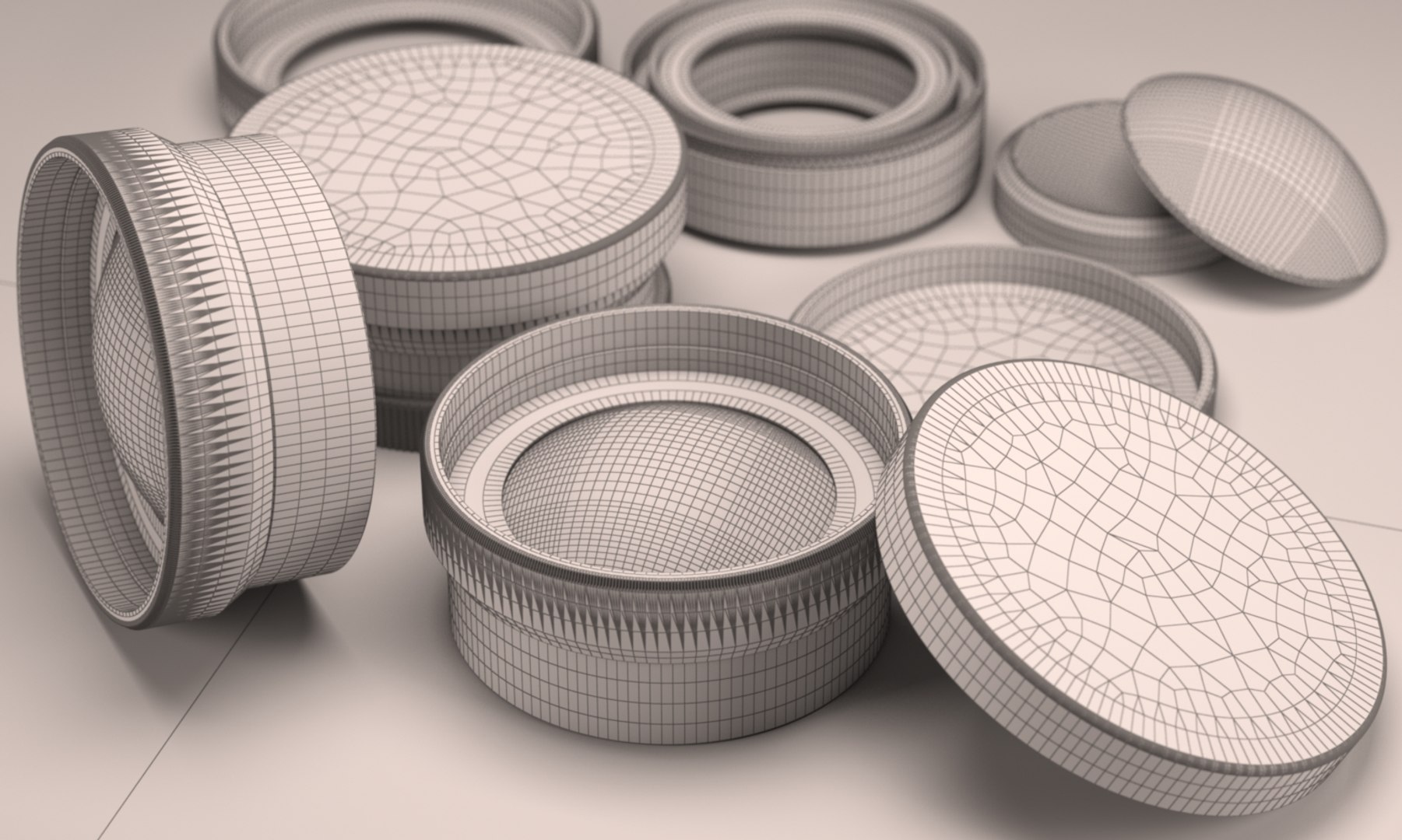 3d Model Of Macro Lens 58 Mm
