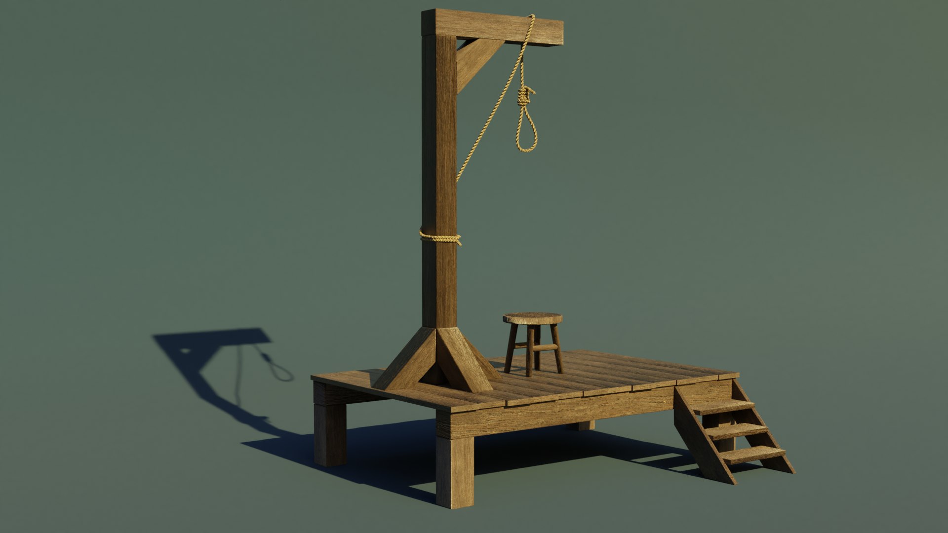 Wooden Gallows 3D Model - TurboSquid 1713198