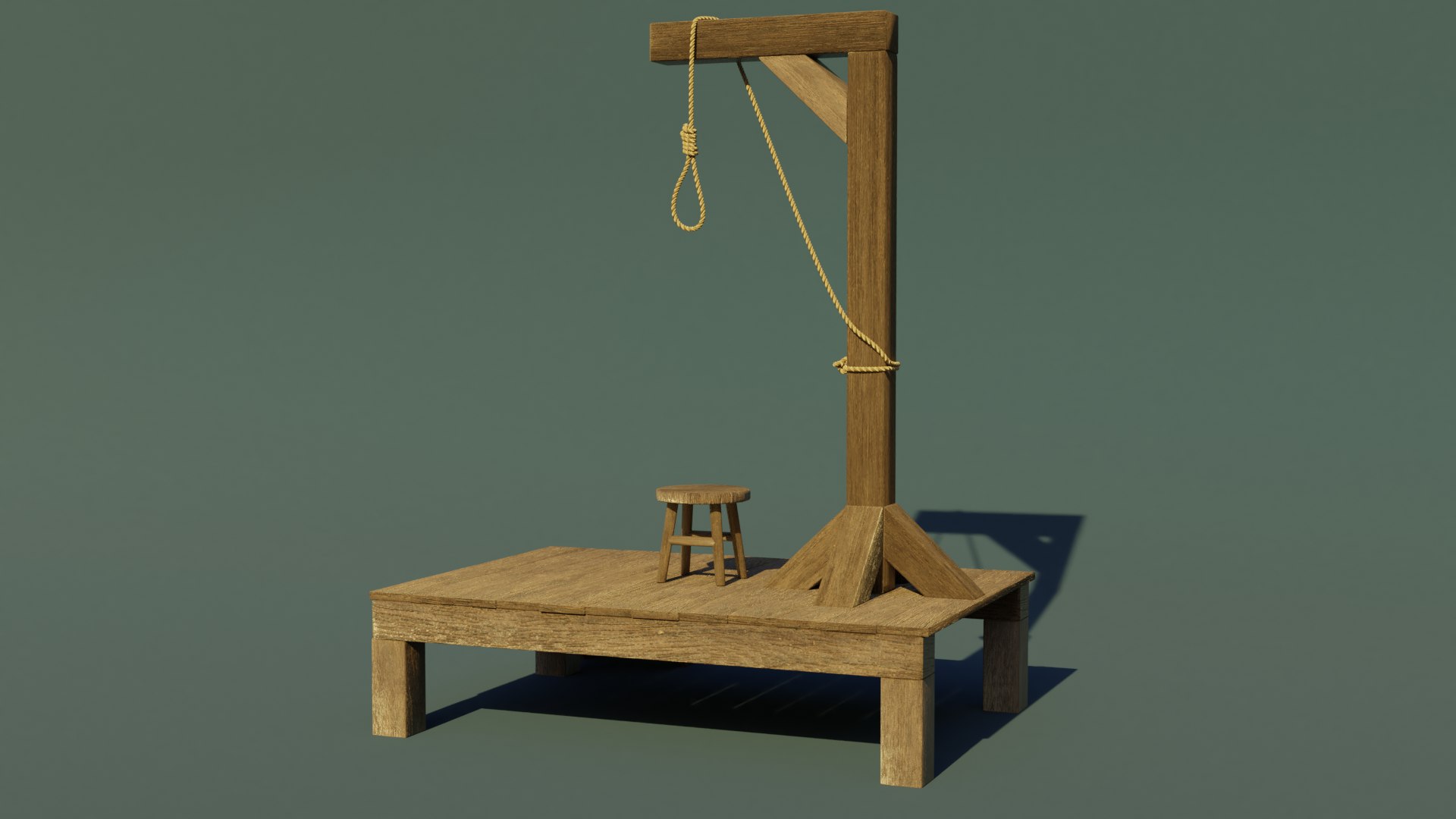 Wooden Gallows 3D Model - TurboSquid 1713198