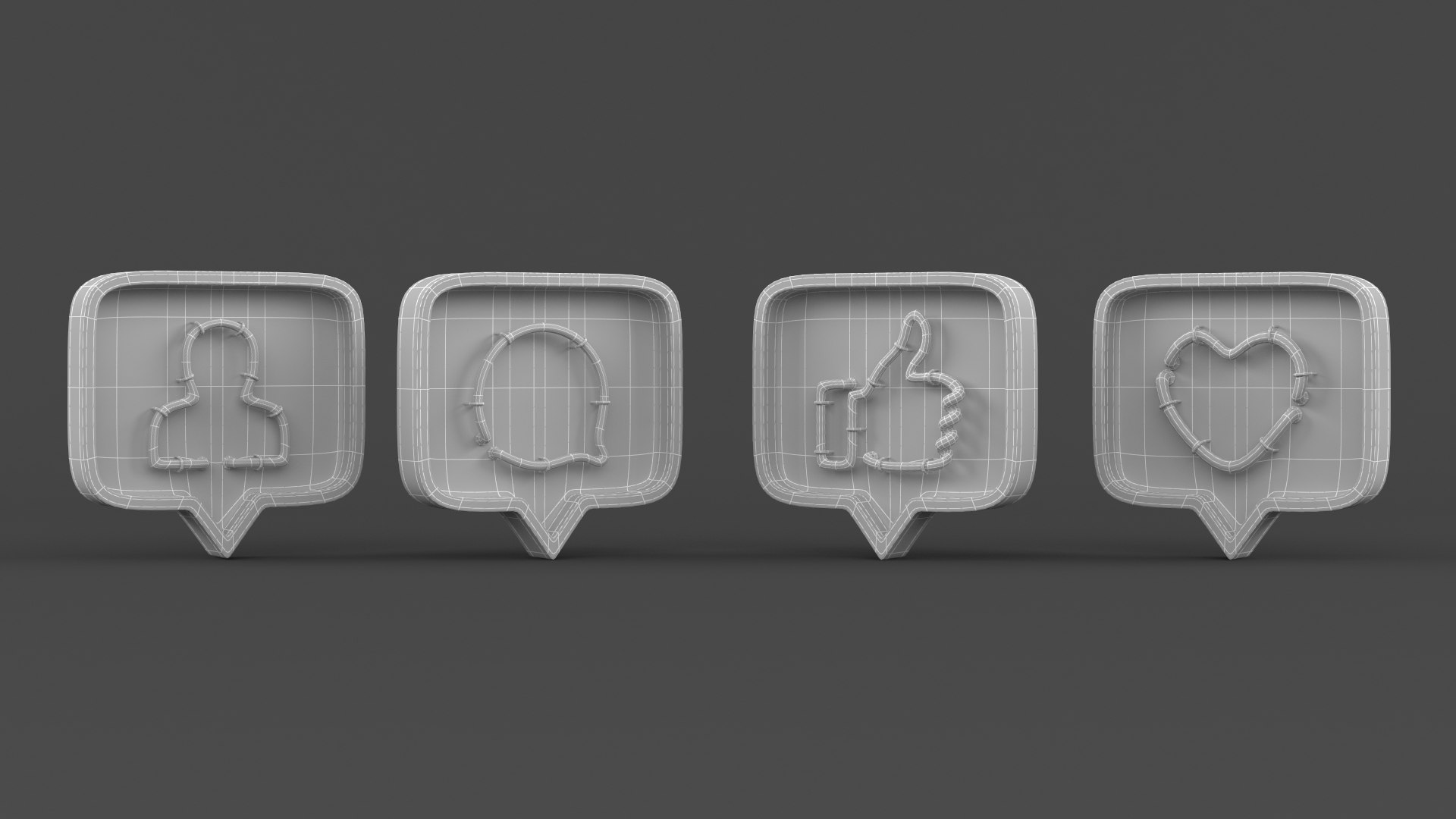 Icons Collection 3D Model - TurboSquid 1919905