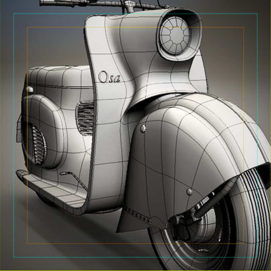 3d scooter vintage