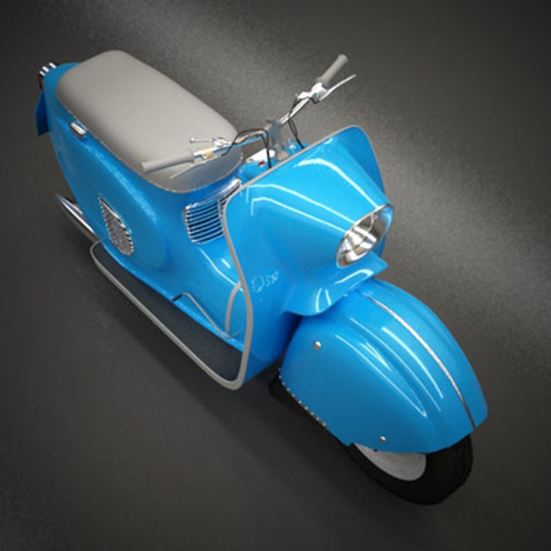 3d scooter vintage