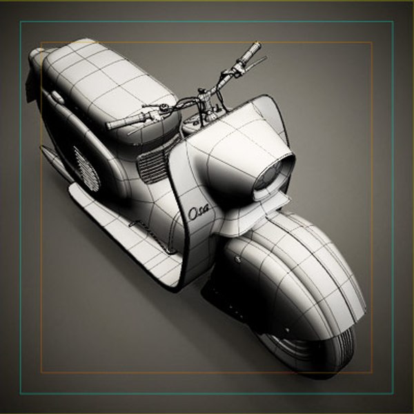 3d scooter vintage