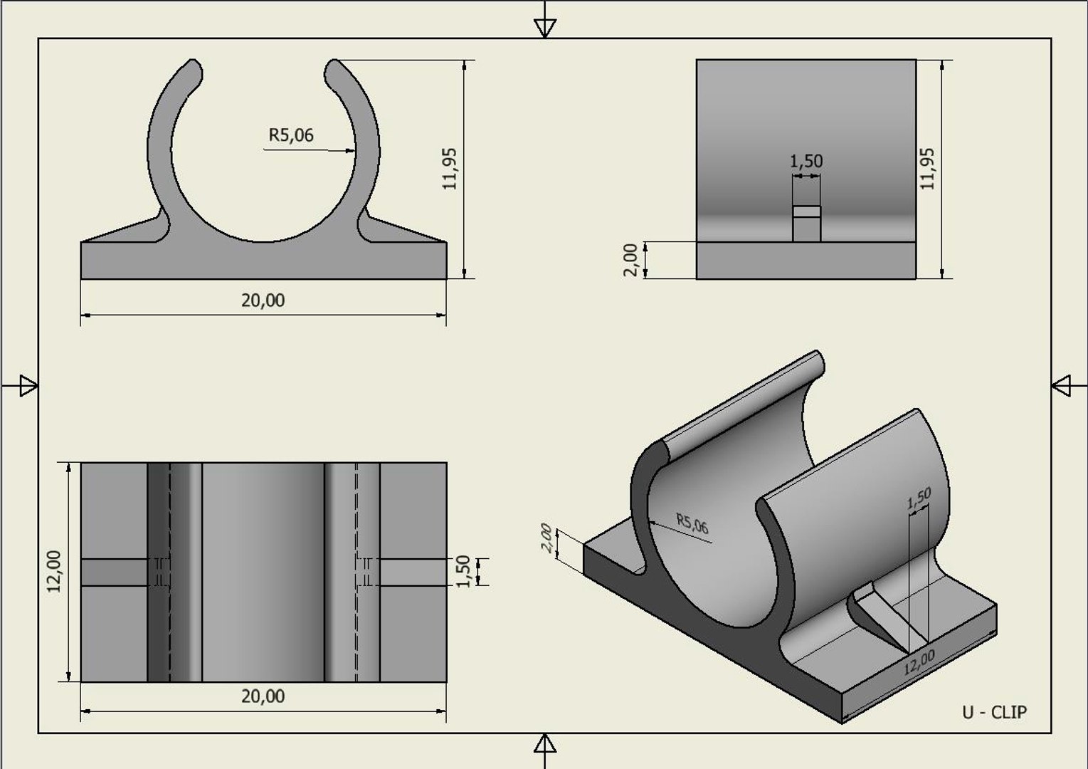 U-clip Print Cable 3D - TurboSquid 1604214
