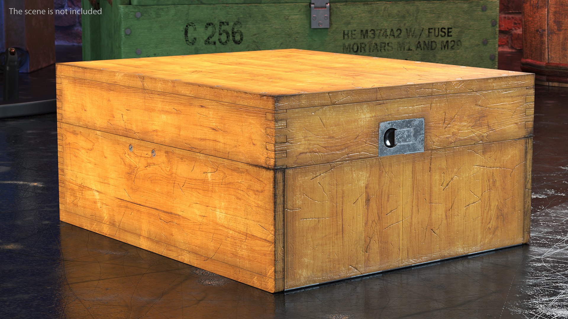 3D Old Wooden Case Model - TurboSquid 1851848