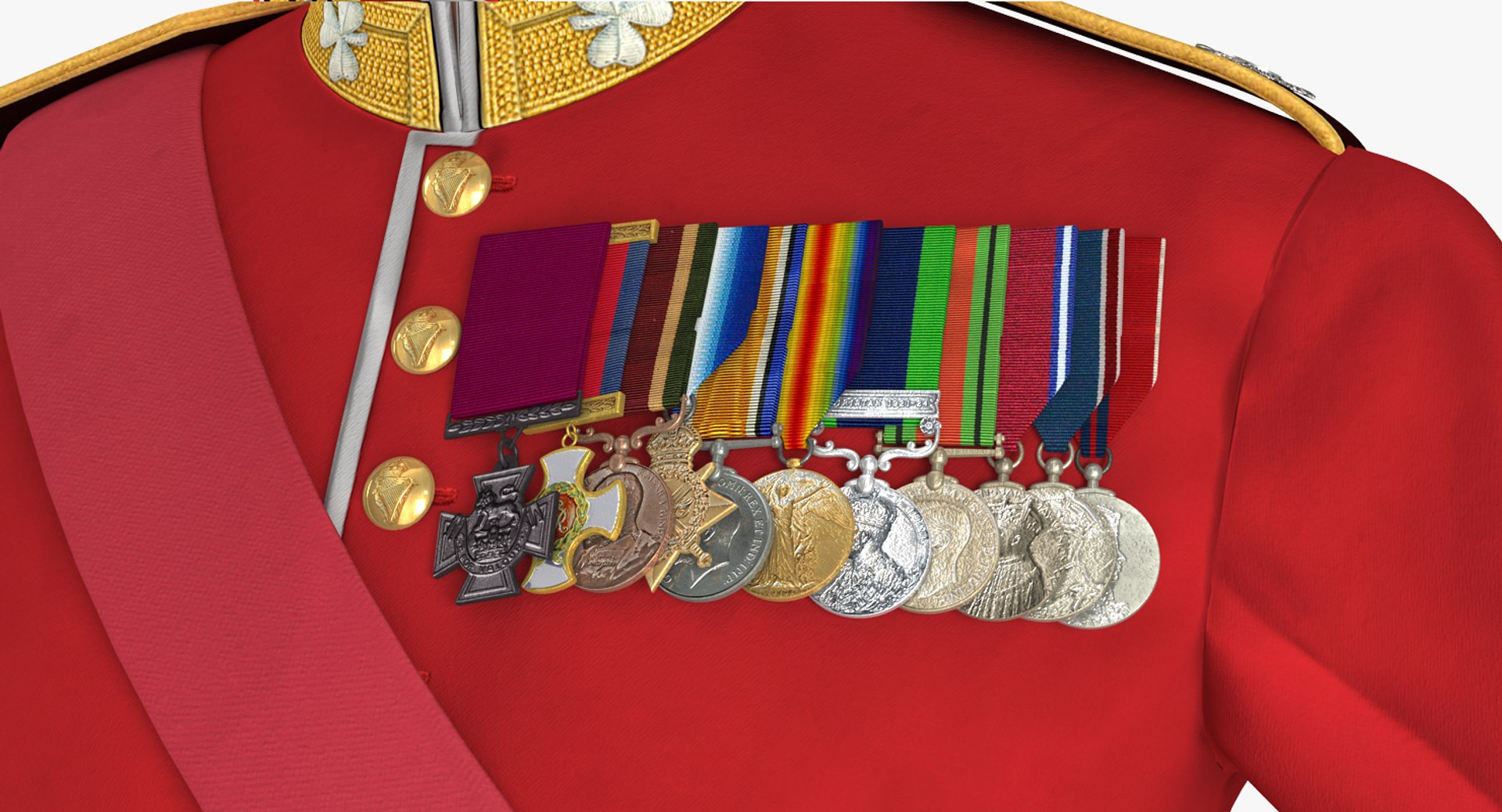 3d 3ds Irish Guard Sergeant Uniform