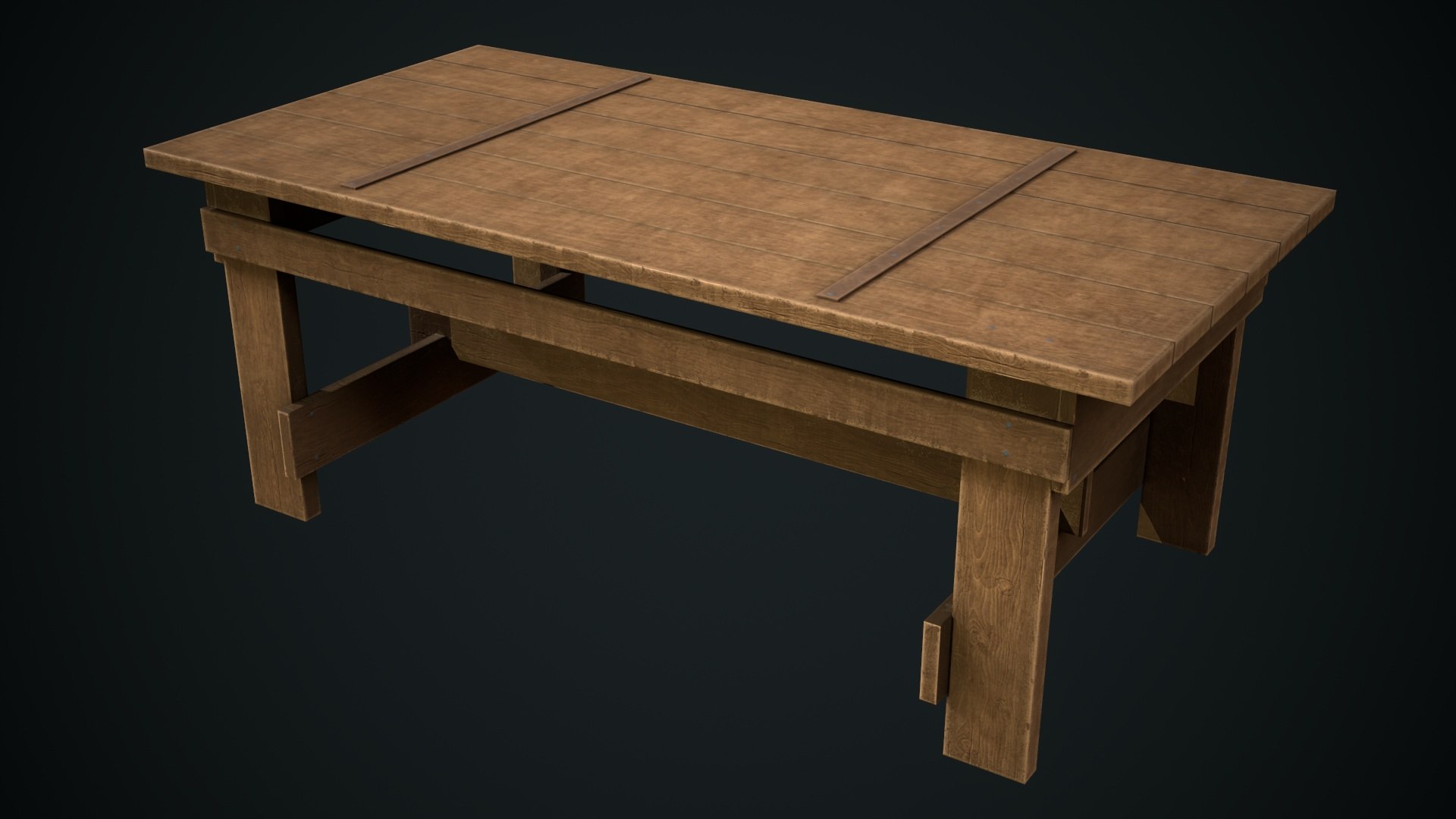 Wooden Low Poly Table 3D Model - TurboSquid 1939705
