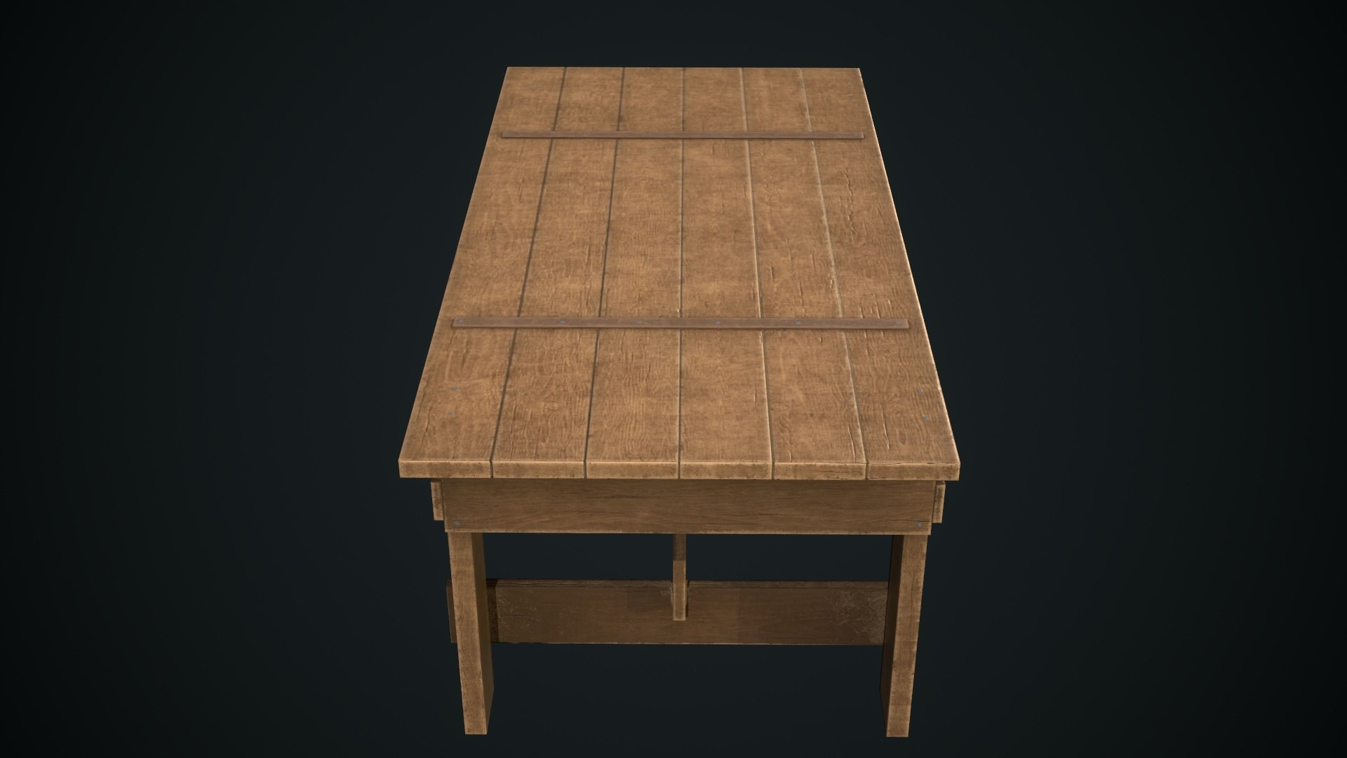 Wooden Low Poly Table 3D Model - TurboSquid 1939705