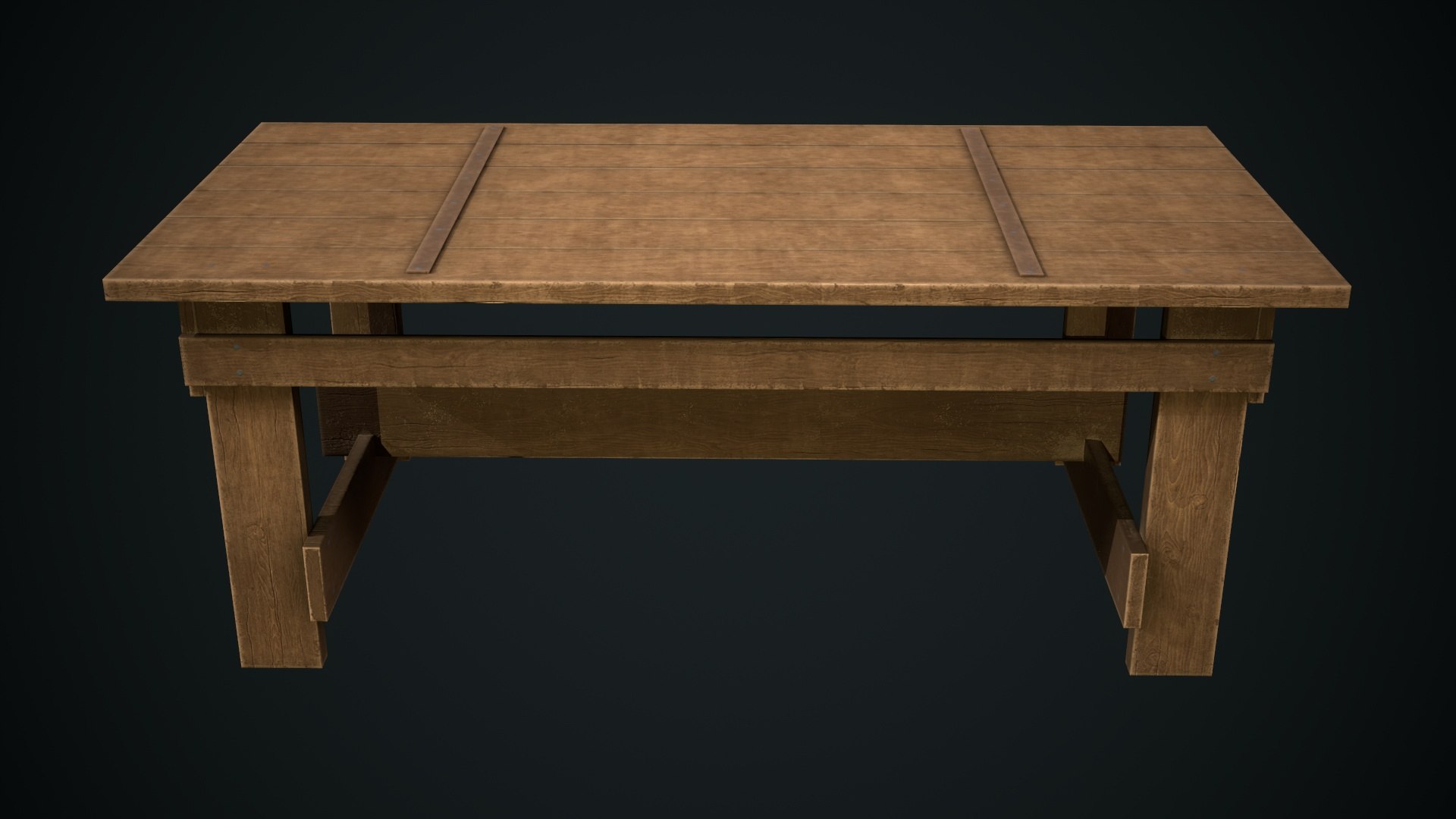 Wooden Low Poly Table 3D Model - TurboSquid 1939705