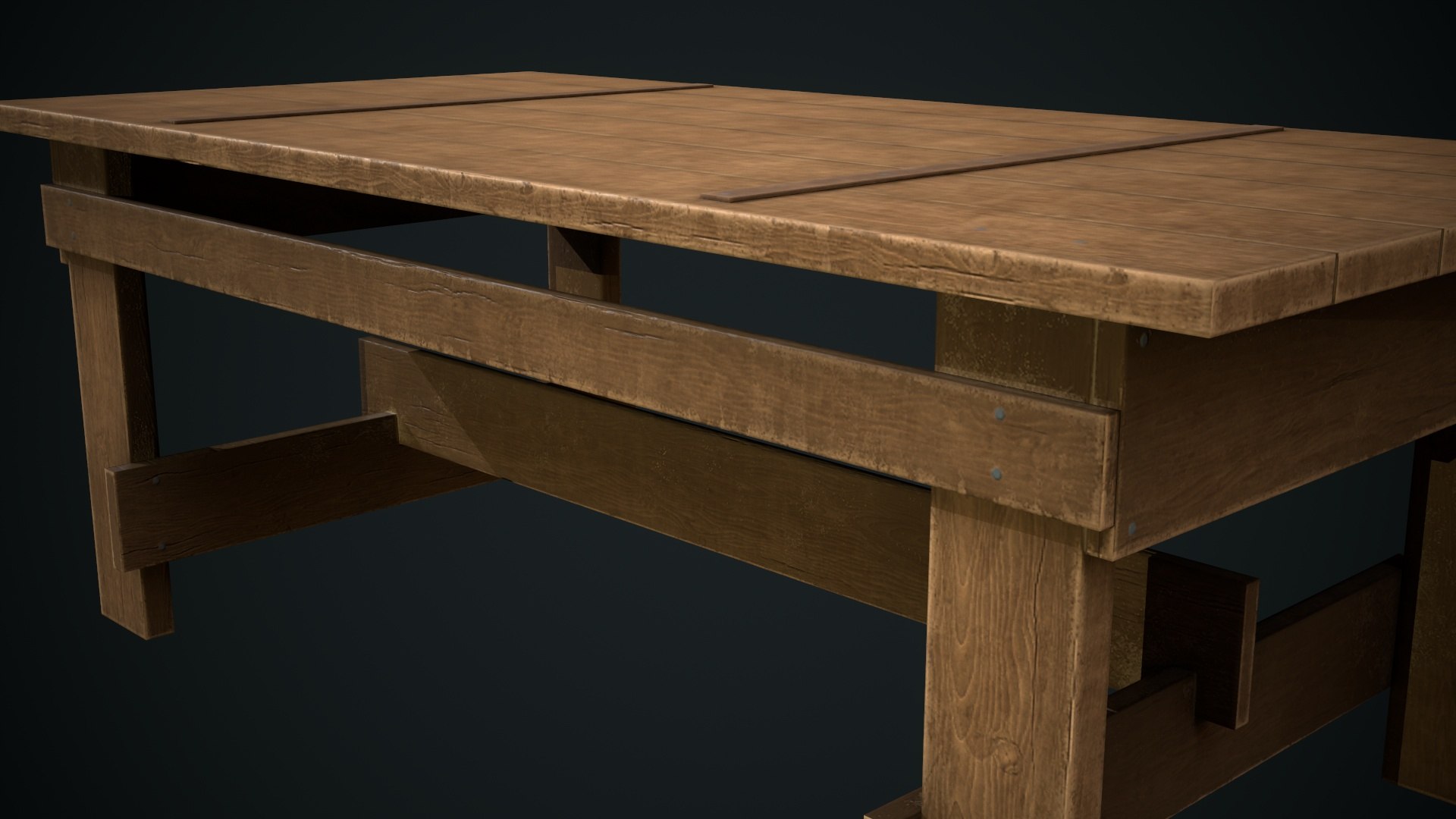 Wooden Low Poly Table 3D Model - TurboSquid 1939705