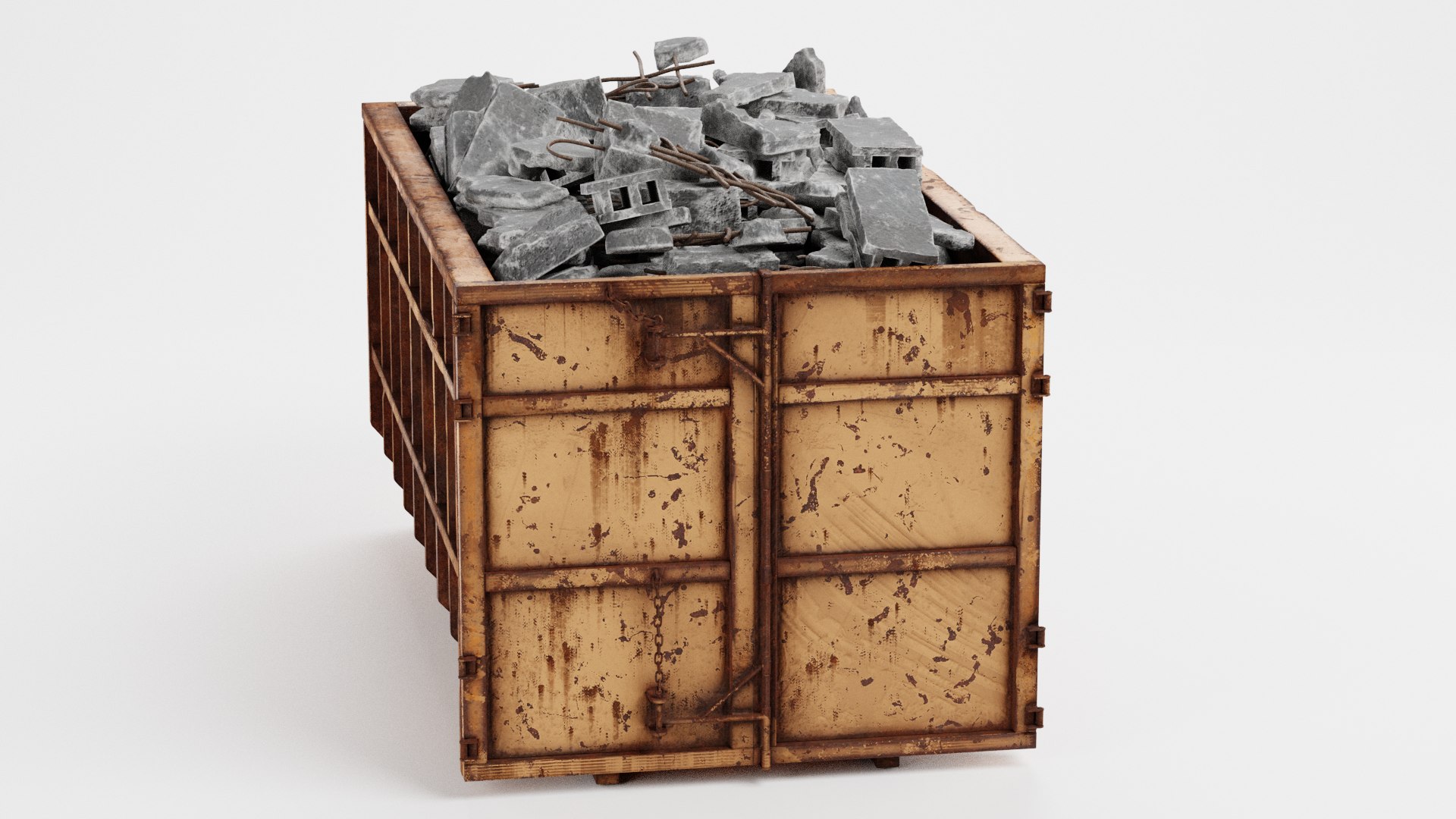 Skips With Waste 3D Model - TurboSquid 2191981