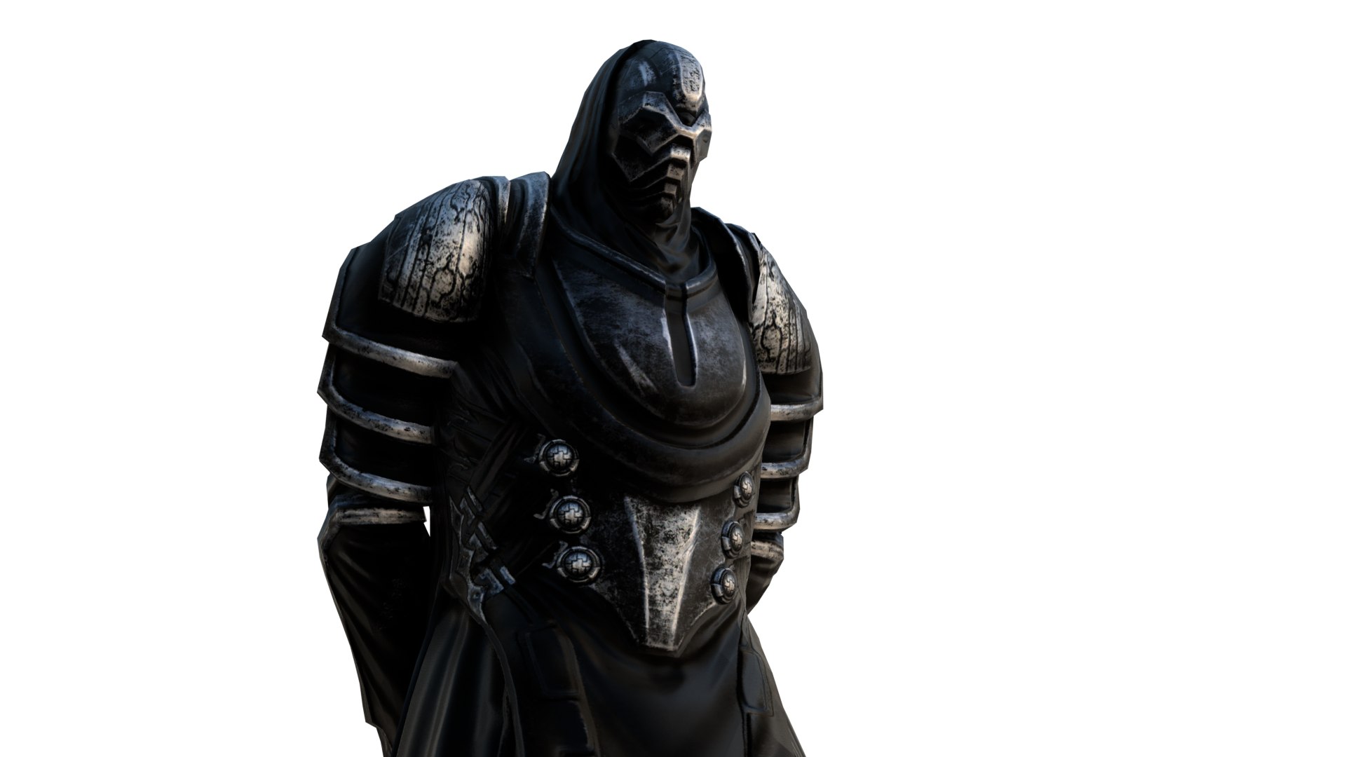 3D Dark Armored Enforcer High-Quality 3D Character Model Model ...