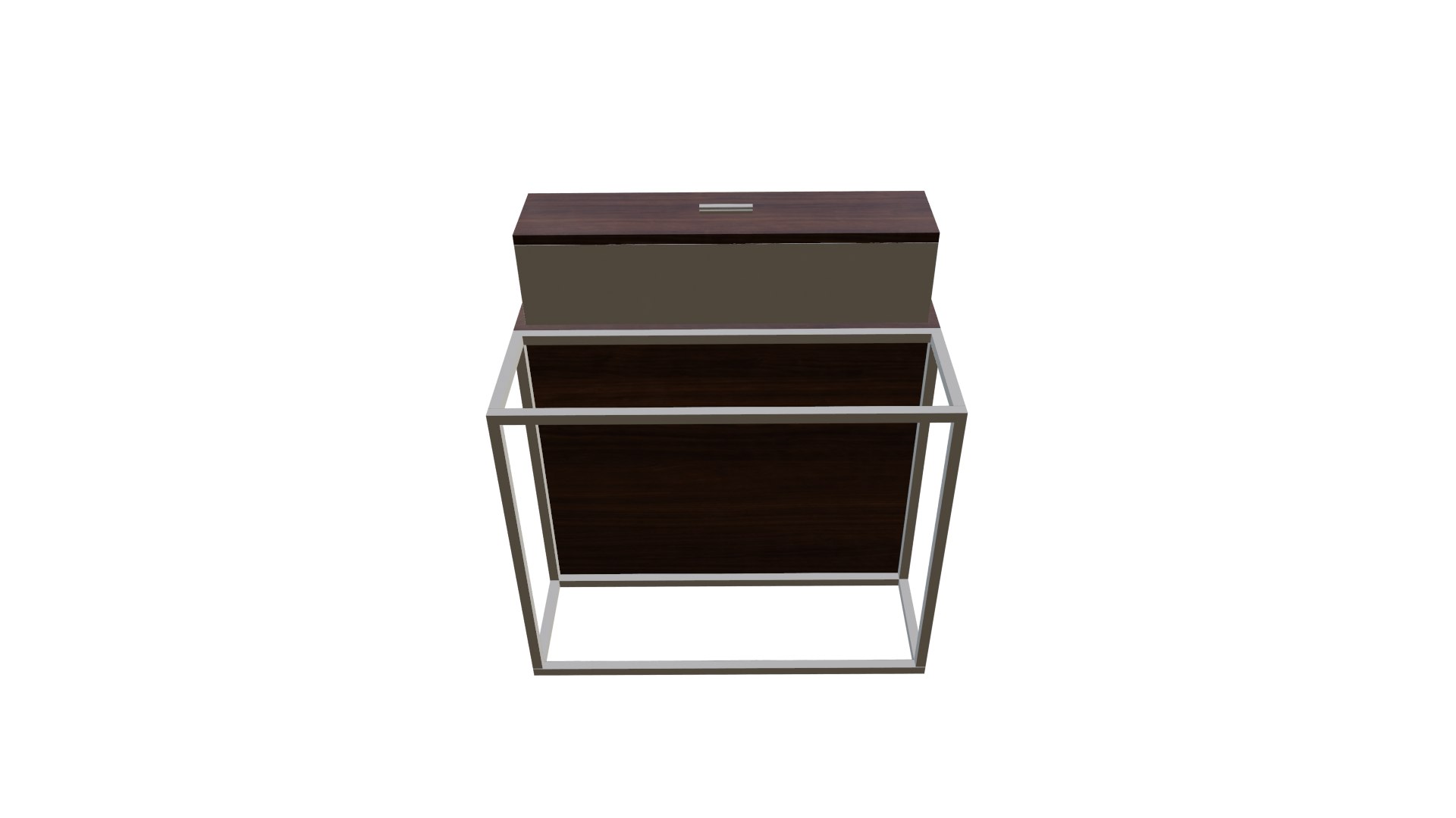 3D Side Table With HPL Brown Texture - TurboSquid 1947834