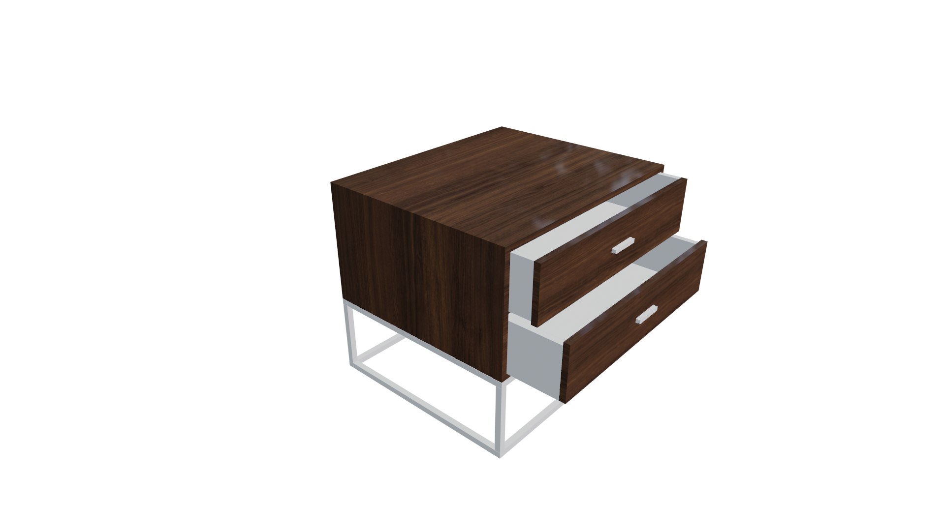 3D Side Table With HPL Brown Texture - TurboSquid 1947834