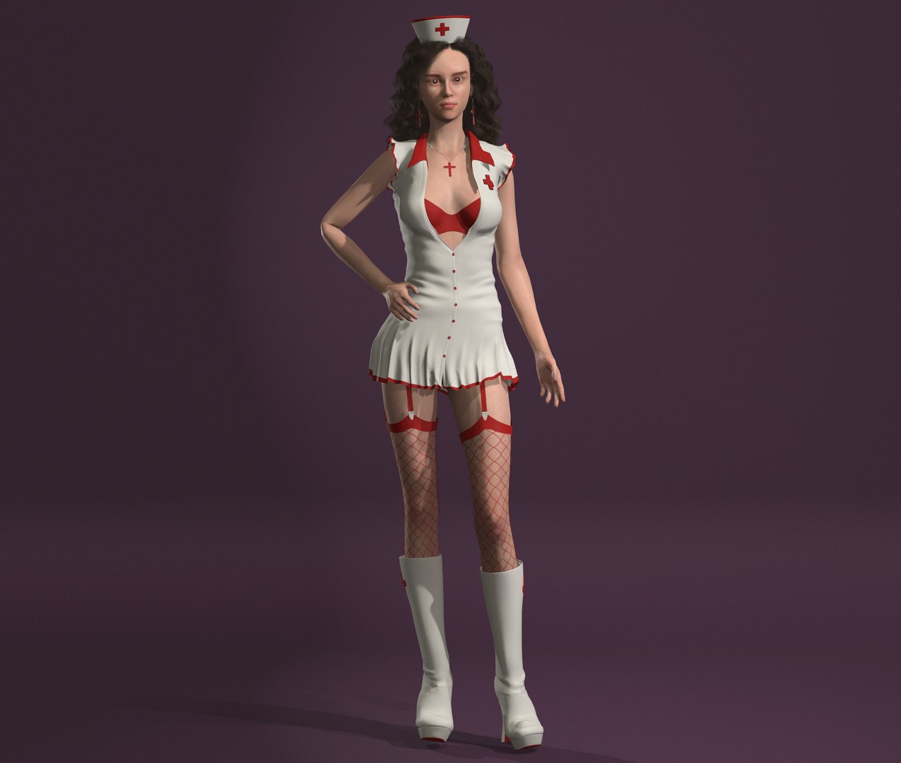 3D White Nurse - TurboSquid 1433794