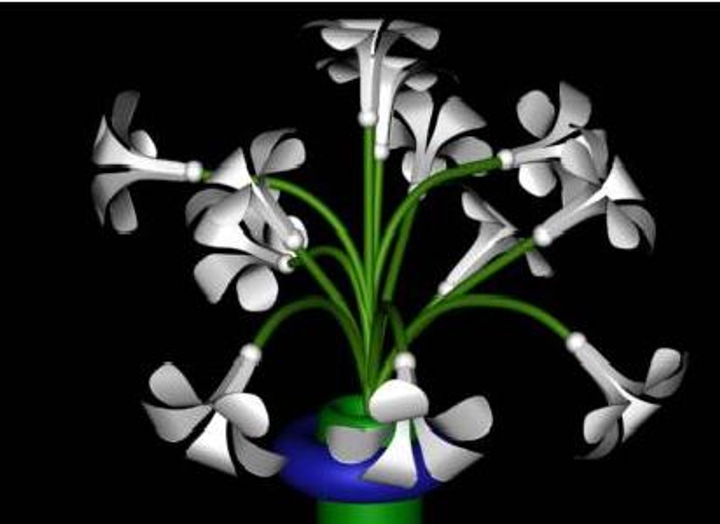 3d Model Bunch Flowers