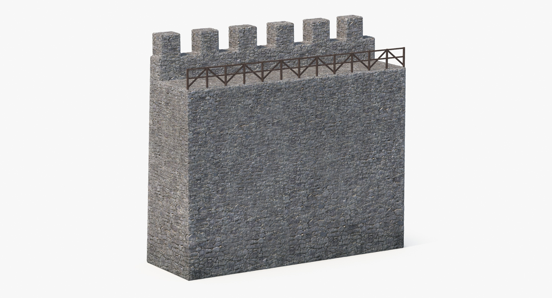 Medieval Wall Segment 02 3D Model - TurboSquid 2130718