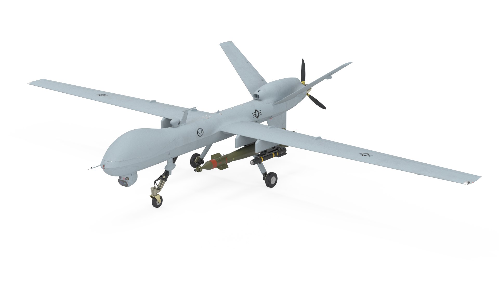 General Atomics UAV MQ-9 Reaper Military Aircraft Drone 3D Model ...