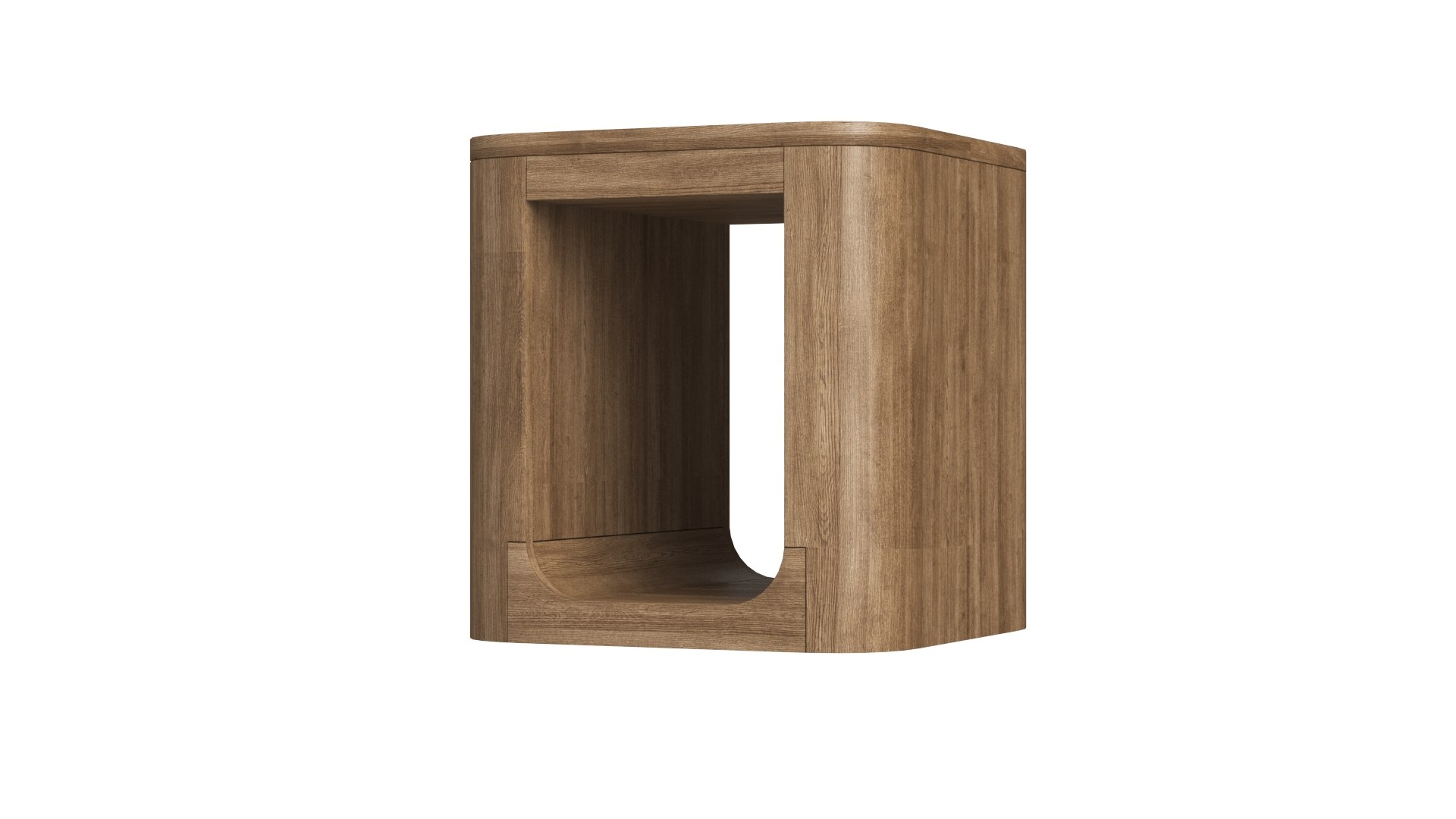 RH Oslo Open Teak Square Side Table 3D Model - TurboSquid 2156181