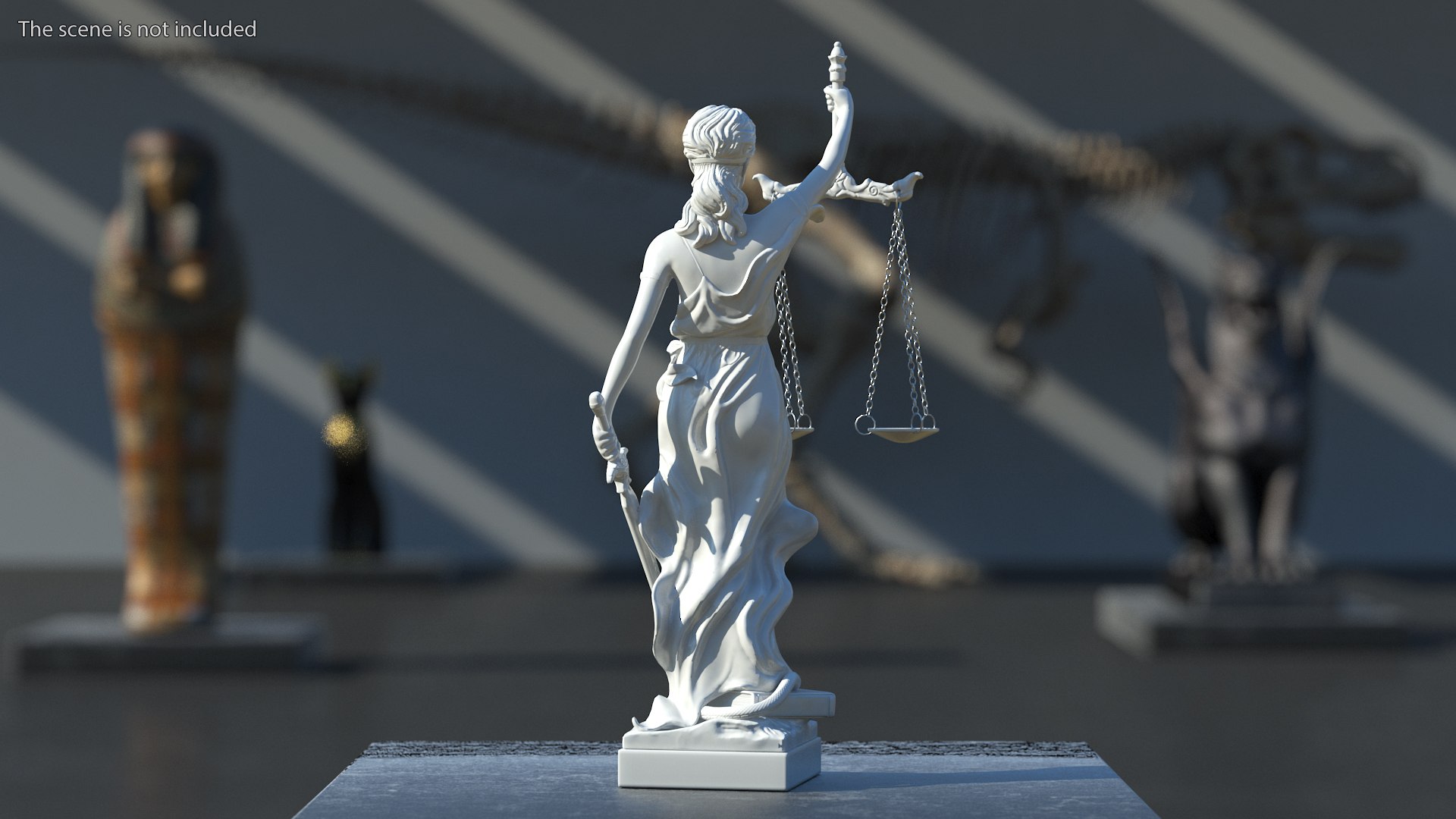 3D Statue Justice Themis Made of Stone model - TurboSquid 1974437