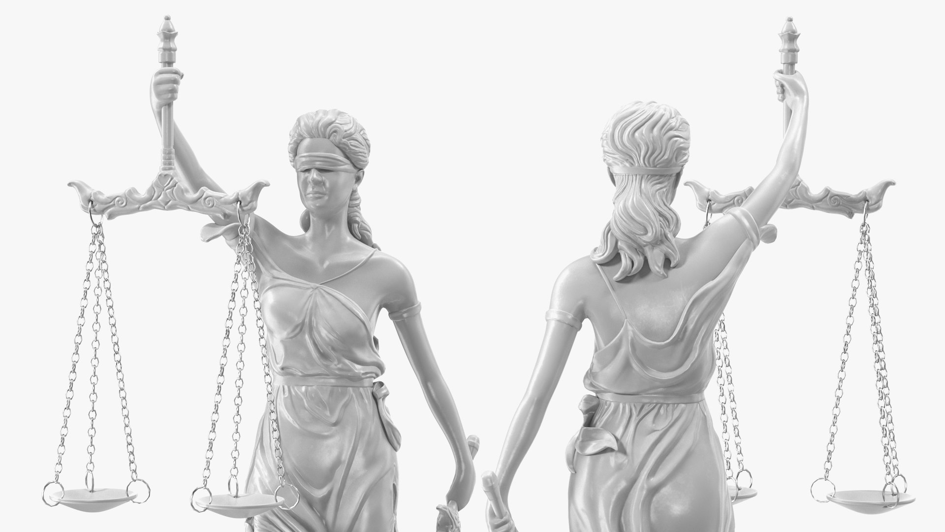 3D Statue Justice Themis Made of Stone model - TurboSquid 1974437