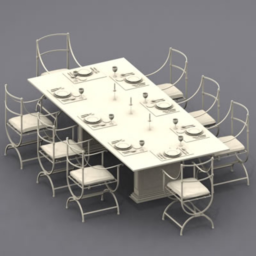 Table Group 3d Model