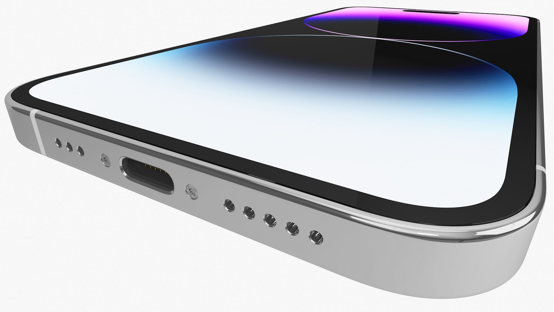 3D Model Apple IPhone 14 Pro Silver - TurboSquid 1958442