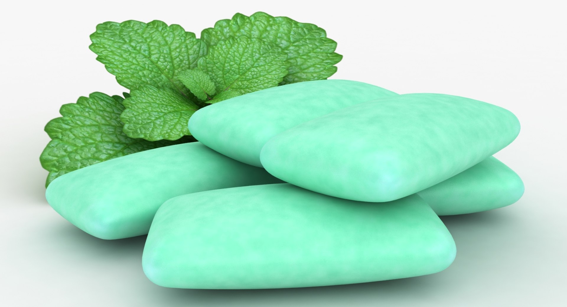 Chewing Gum Mint Color 3D Model - TurboSquid 1244375
