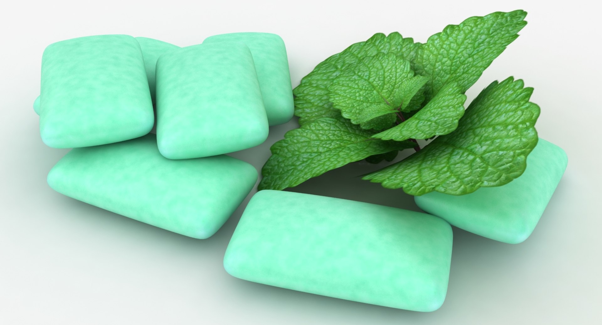 Chewing Gum Mint Color 3D Model - TurboSquid 1244375