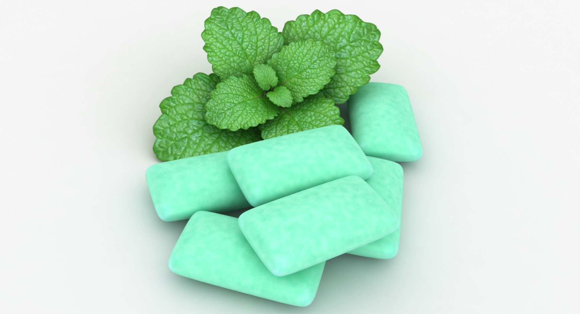 Chewing Gum Mint Color 3D Model - TurboSquid 1244375