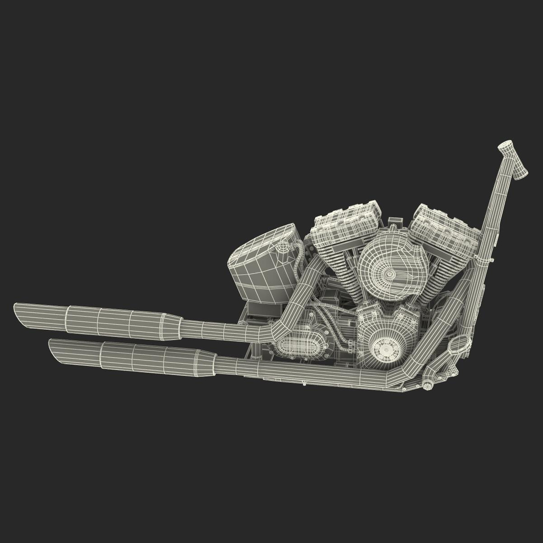 Motorcycle Engine 3d Model