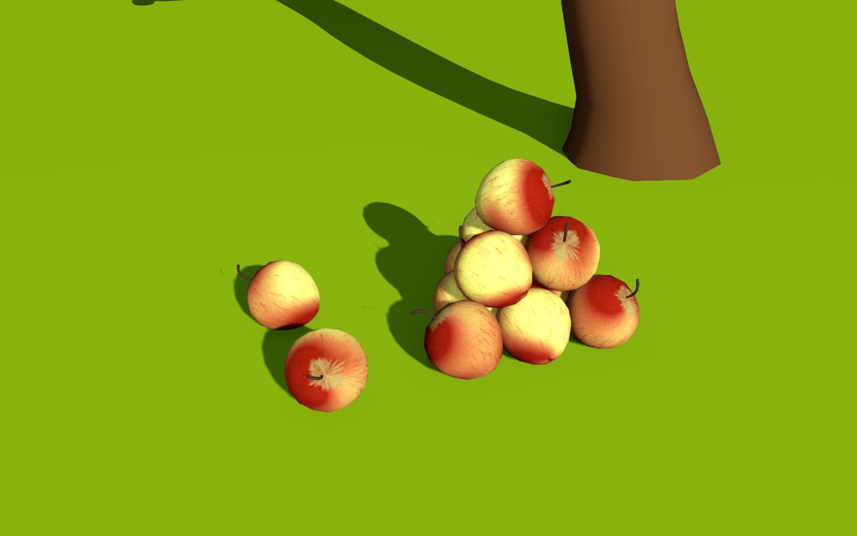 3D 3D Stylized Apple Tree Big And Smal Cinema4D And Blender Model ...