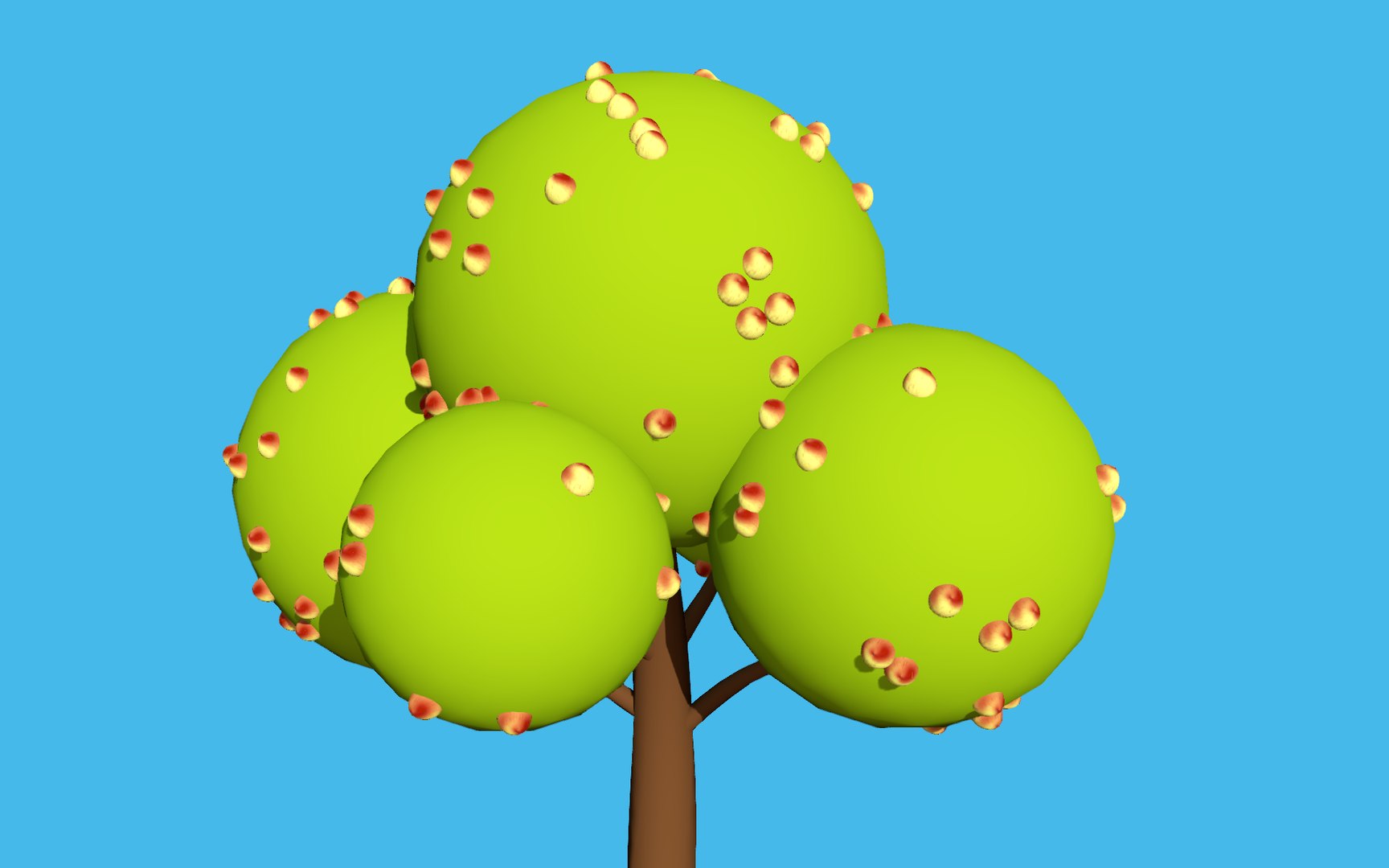 3D 3D Stylized Apple Tree Big And Smal Cinema4D And Blender Model ...