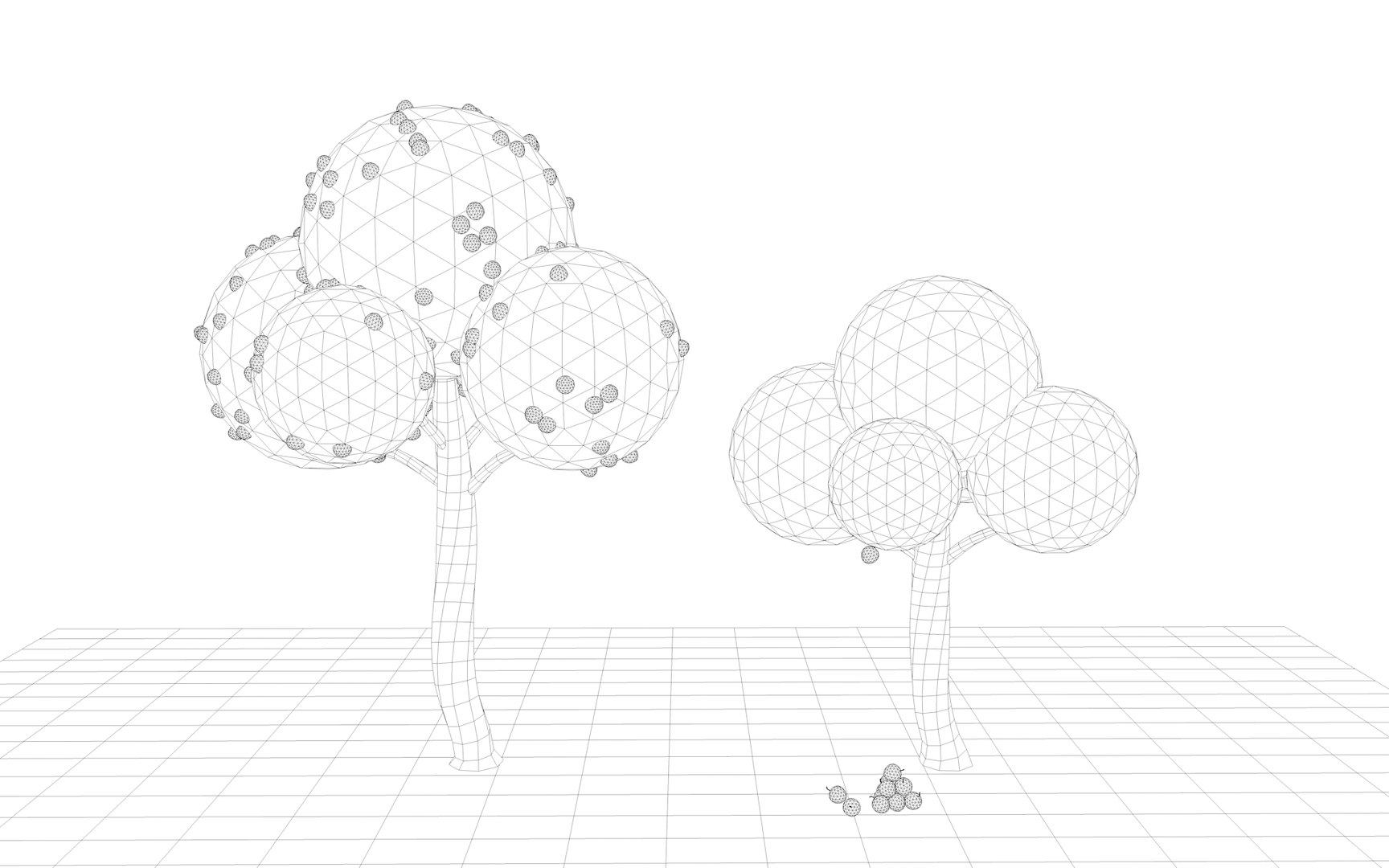 3D 3D Stylized Apple Tree Big And Smal Cinema4D And Blender Model ...