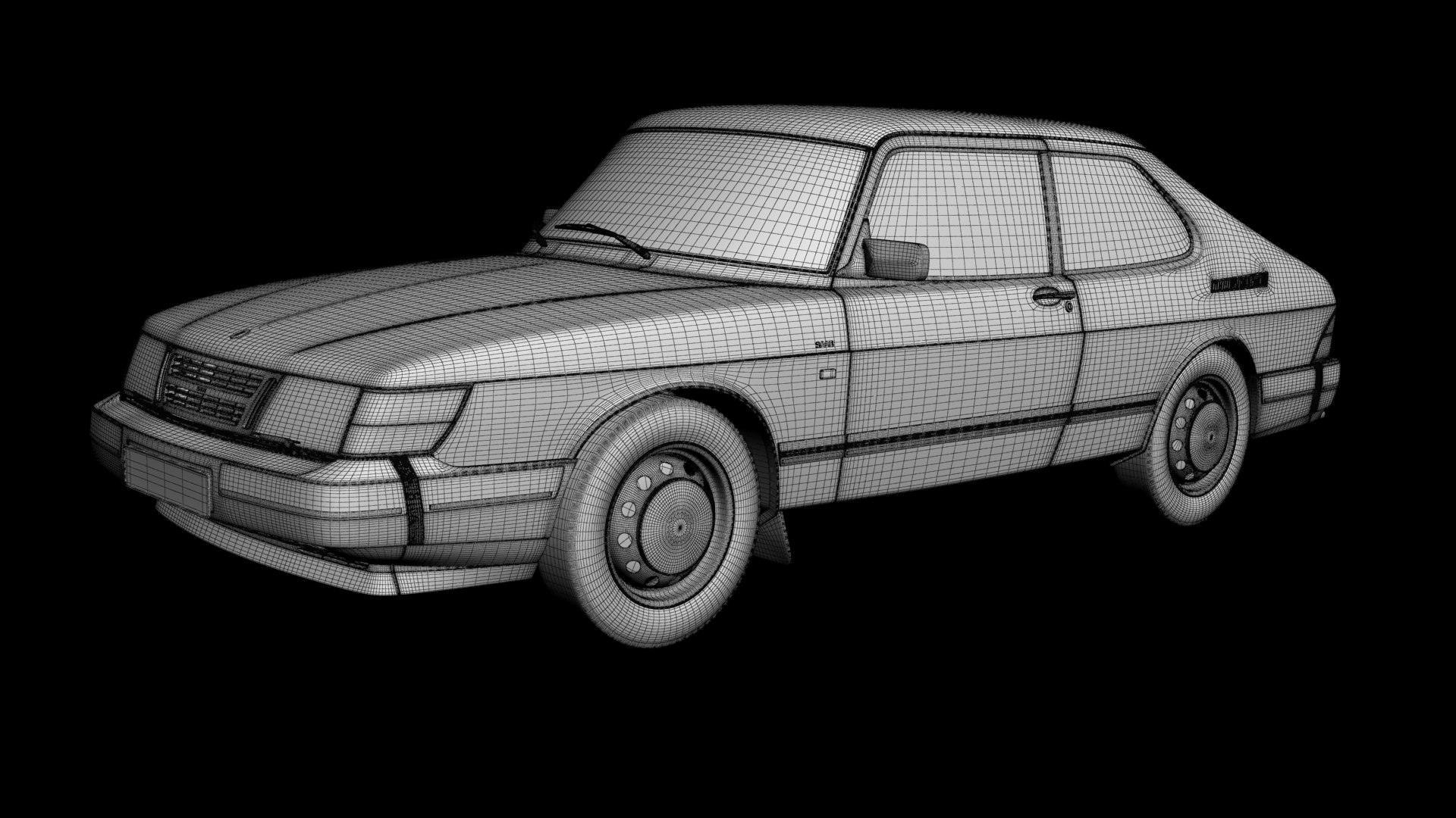 3D Saab 900 3-door Model - TurboSquid 2415904