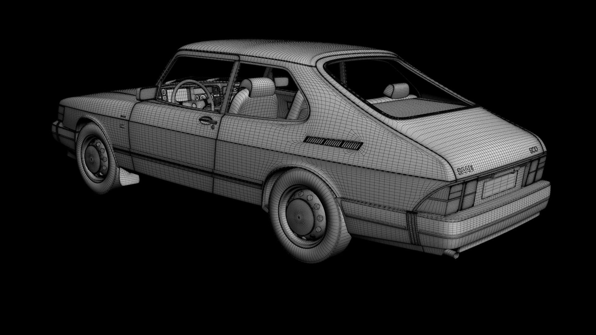 3D Saab 900 3-door Model - TurboSquid 2415904